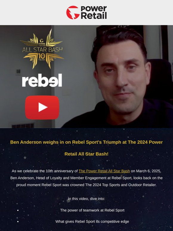 Power Retail: Ben Anderson reflects on Rebel Sport’s triumphant win at ...