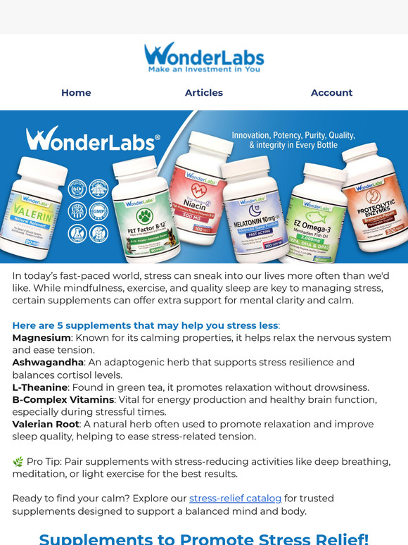 Wonder Laboratories: Find Your Calm Naturally with WonderLabs Supplements! | Milled