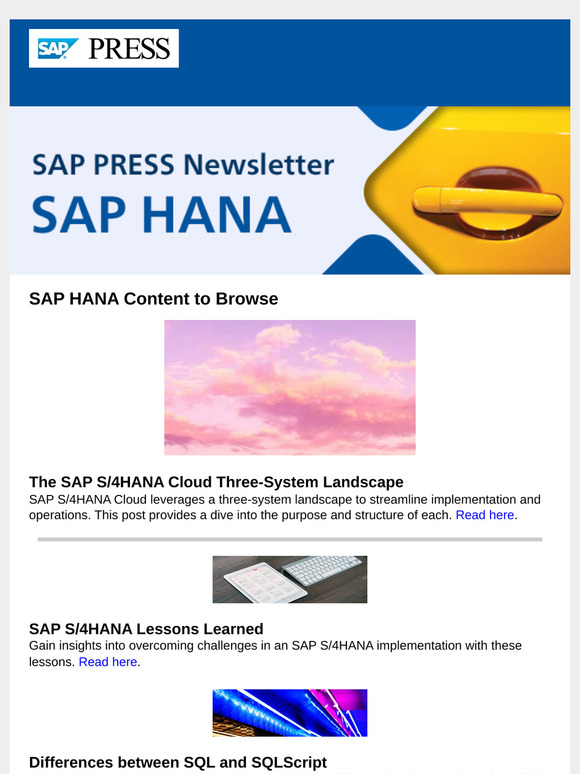 SAP Press: Explore the SAP S/4HANA Cloud three-system landscape in this ...
