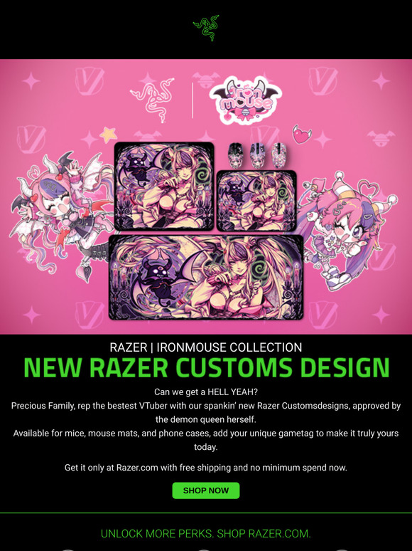 Razer: 😈Hell Yeah for Our New Razer | Ironmouse Collection | Milled