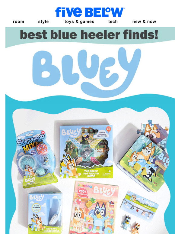 Five Below: Bluey & Bingo say hi 🐾 new fun is here! | Milled