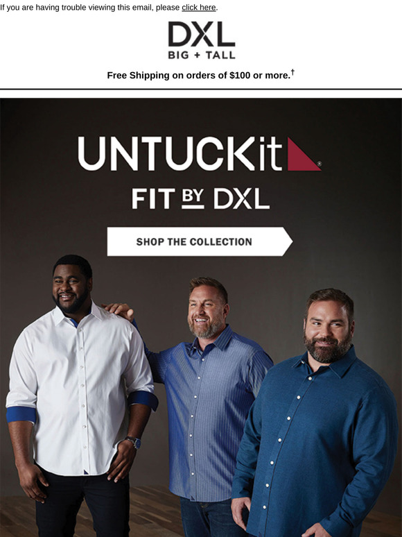 DXL: UNTUCKit, Fit By DXL: Shirts Designed To Fit YOU Perfectly. | Milled