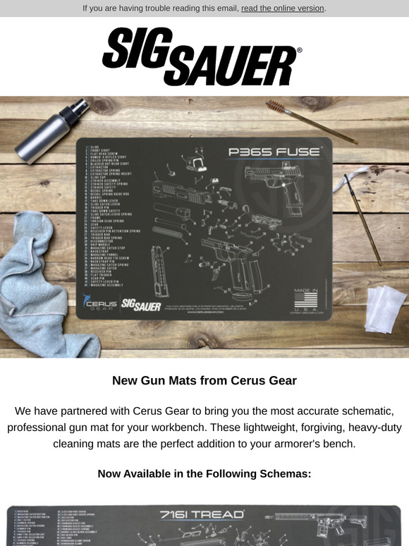 SIG SAUER: New Gun Mats for Your Workshop | Milled
