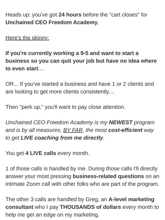 Caleb Jones: [Ends in 24 hours] Unchained CEO Freedom Academy (price ...