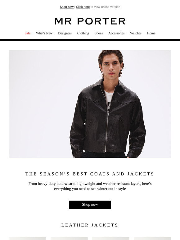 MR PORTER Email Newsletters: Shop Sales, Discounts, and Coupon Codes