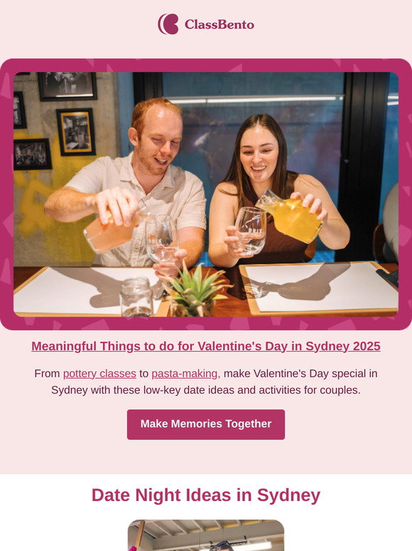 ClassBento: Thoughtful Date Ideas for Valentine's Day 🥰 | Milled