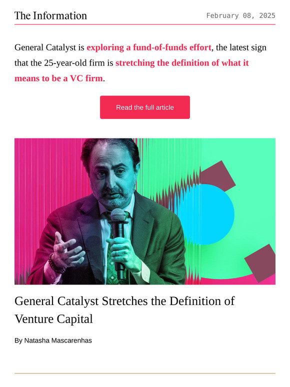 The Information: General Catalyst Stretches the Definition of Venture ...