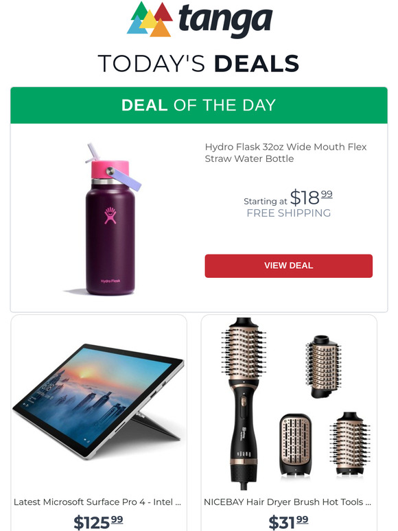 Tanga: Hydro Flask 32oz Wide Mouth Flex Straw Water Bottle | Latest ...