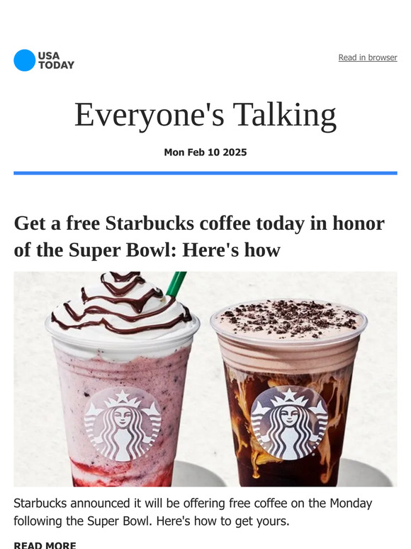 USA TODAY: You can get Starbucks today: Here's how | Milled
