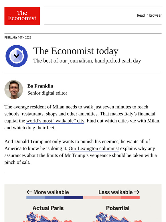 The Economist: The world’s 50 most walkable cities | Milled
