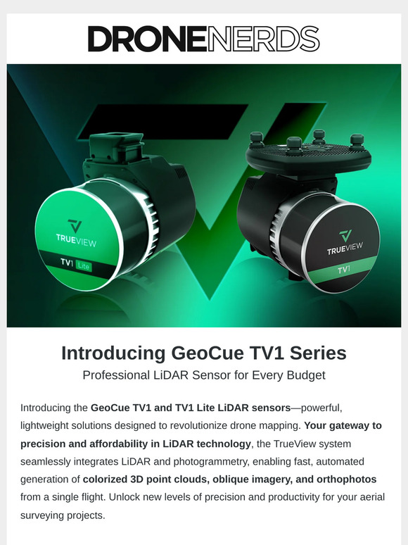 Drone Nerds: Meet the GeoCue TV1 & TV1 Lite LiDAR Sensors and Elevate ...
