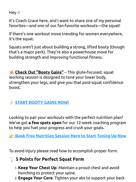 OOMPH: 🍑 Here's 5 Key Lessons to Proper Squat Form + An Epic Squat ...