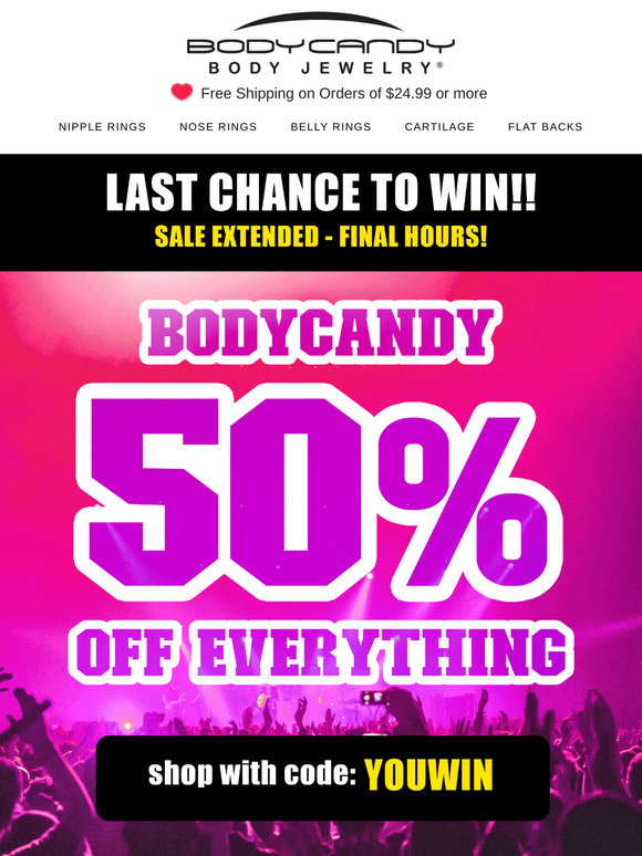 Body Candy: [Last Chance] 50% Off Your Order | Milled