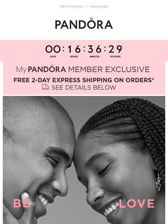 Pandora: Only 1 Day! Get FREE express shipping for delivery by 2/14 ...