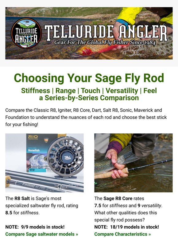 Telluride Outside: Choose your Sage Fly Rod: compare stiffness, range ...