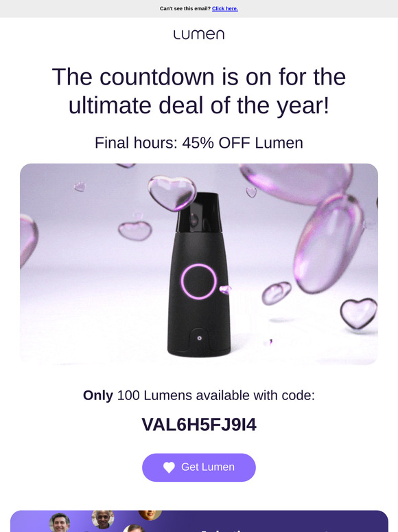 Lumen: Last chance! 24-hour Valentine’s Day flash sale | Milled