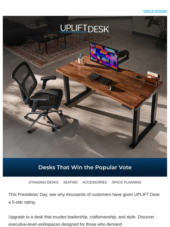 UPLIFT Desk: 🏛 Desks Fit for a President | Milled