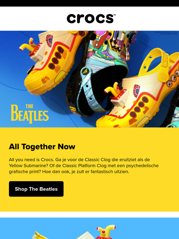 Crocs: All Together Now. De Beatles-collectie is er. | Milled