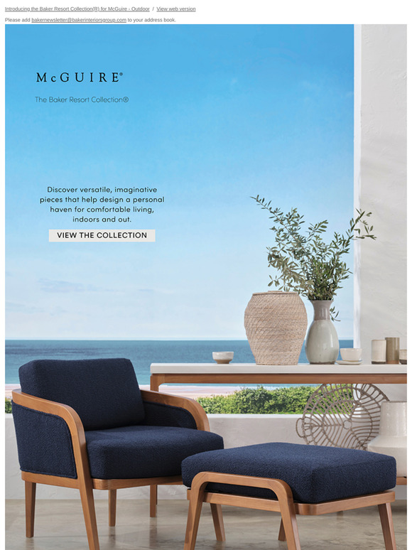 Baker: Introducing the Baker Resort Collection(R) for McGuire - Outdoor | Milled