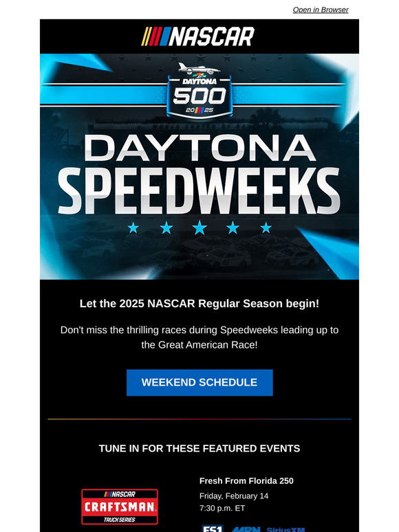 NASCAR: Get Ready for the Thrill: 2025 Speedweeks Schedule 🏁 | Milled