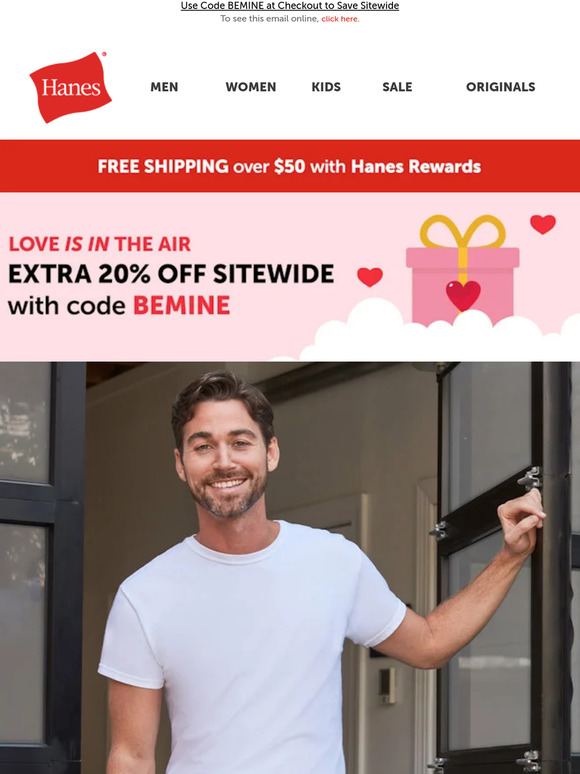 Hanes Email Newsletters: Shop Sales, Discounts, and Coupon Codes