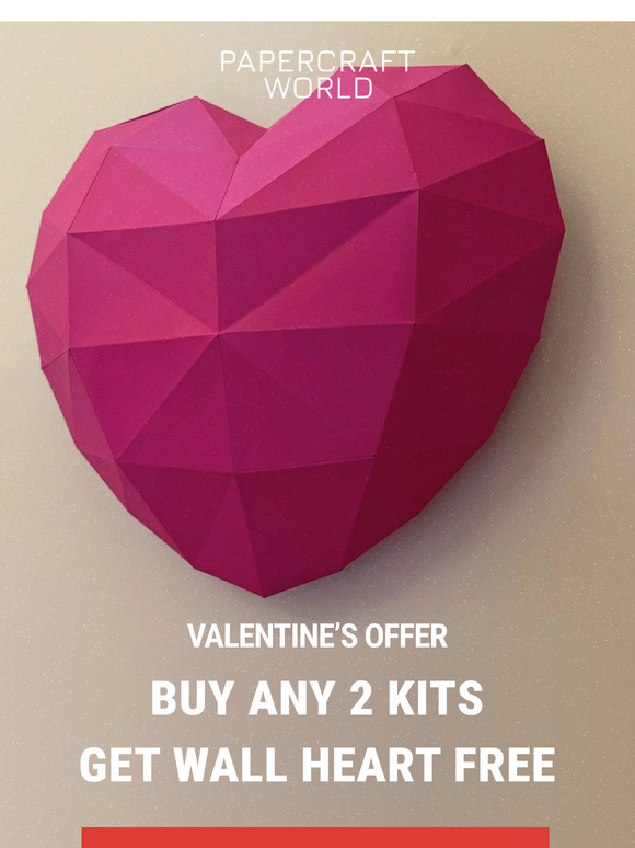 PaperCraft World: [LAST DAY] FREE Heart Wall Papercraft Kit! | Milled
