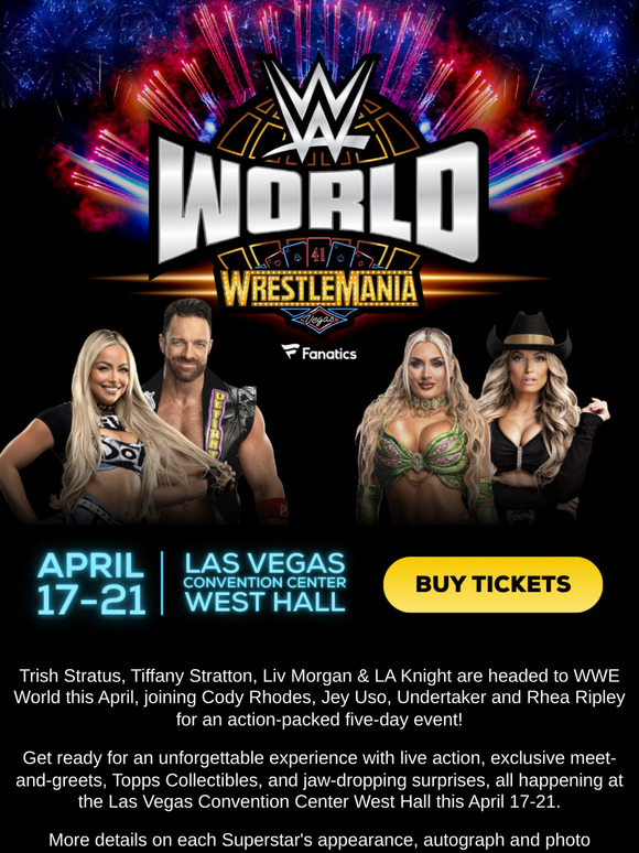 WWE Shop: JUST ANNOUNCED! Trish Stratus, Tiffany Stratton, Liv Morgan ...