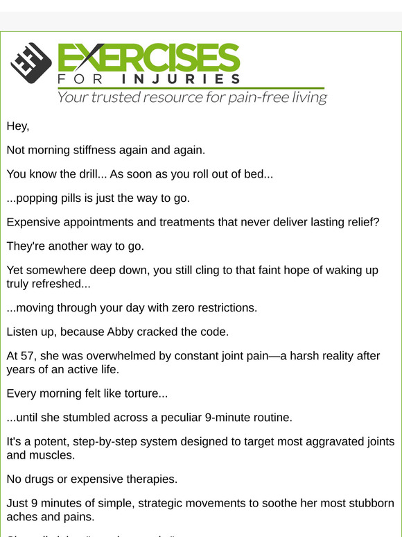 Exercises For Injuries: Enjoy This 9-minute Movement to End Morning ...