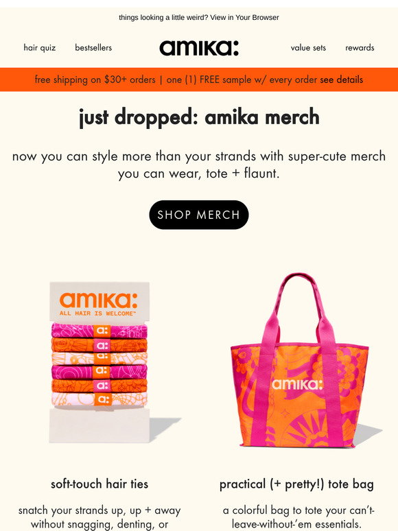 amika: incoming: an exclusive merch drop | Milled