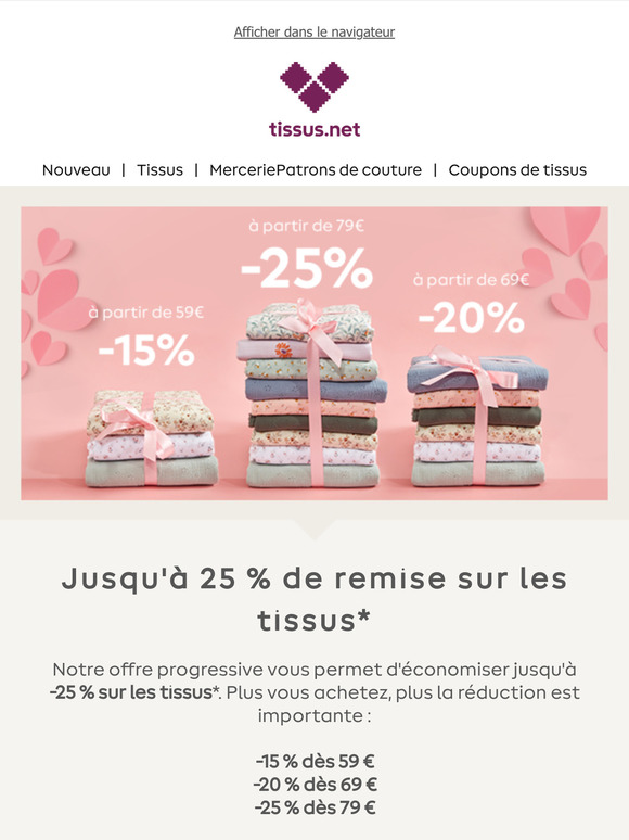 Tissus: - 25 % sur les tissus | Milled