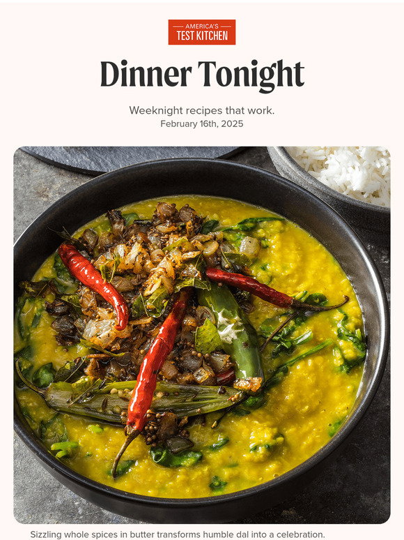 America's Test Kitchen: Dinner Tonight: Five recipes where the ...
