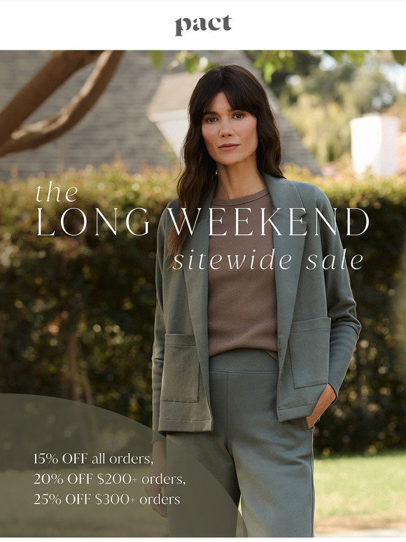 PACT Apparel: Run, Don't Walk! Sitewide Sale Ends Soon | Milled