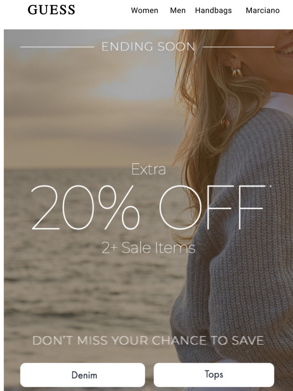 GUESS Email Newsletters: Shop Sales, Discounts, and Coupon Codes