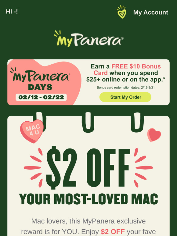 Panera Bread: $2 OFF MAC! Now, that's LOVE. ️ | Milled