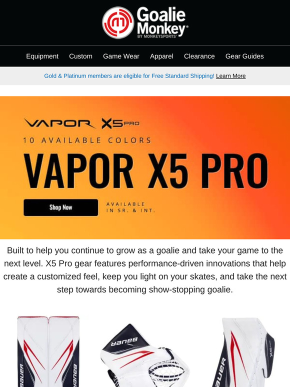 GoalieMonkey: 🏒 Bauer Vapor X5 Pro: Elite Goalie Gear in Every Color! 🎨 ...