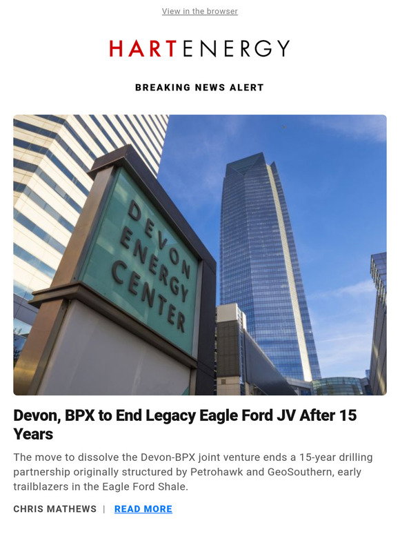 Hart Energy: Breaking News: Devon, BPX to End Legacy Eagle Ford JV ...