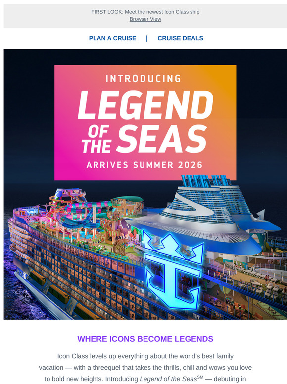 Royal Caribbean: And the next Icon Class ship is named... | Milled