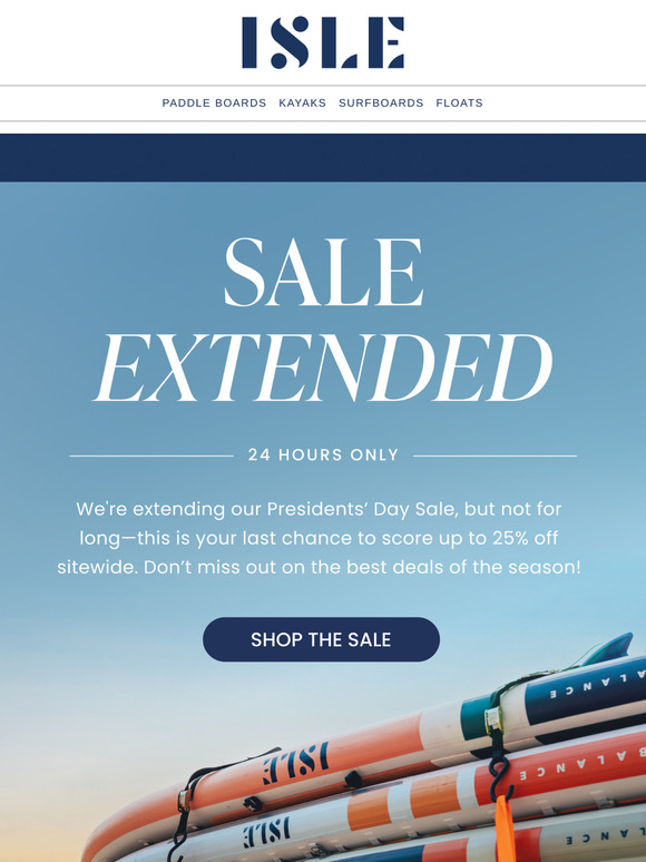 ISLE: EXTENDED 24 HOURS ‼️ President's Day Sale | Milled