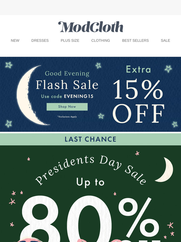 Modcloth Email Newsletters: Shop Sales, Discounts, and Coupon Codes