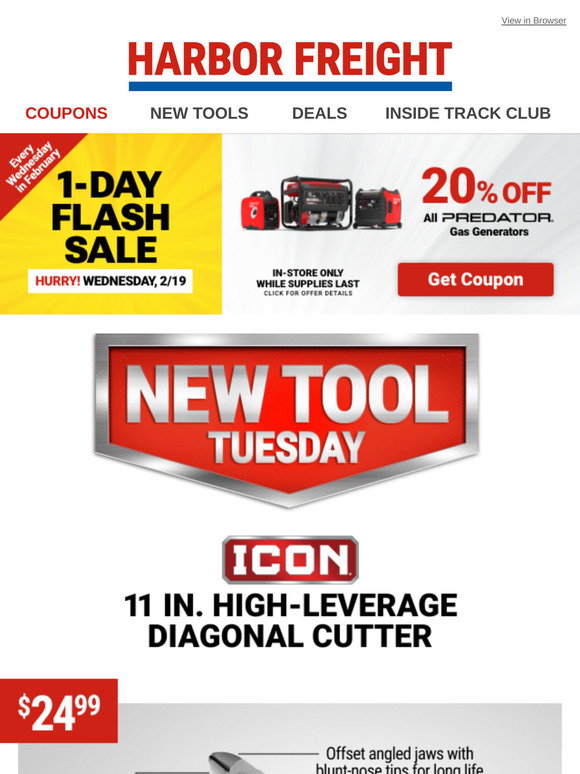Harbor Freight New Product Alert Milled