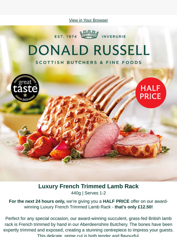 Donald Russell: 24 HOURS ONLY | HALF PRICE Lamb Rack 🍽️🔥 | Milled
