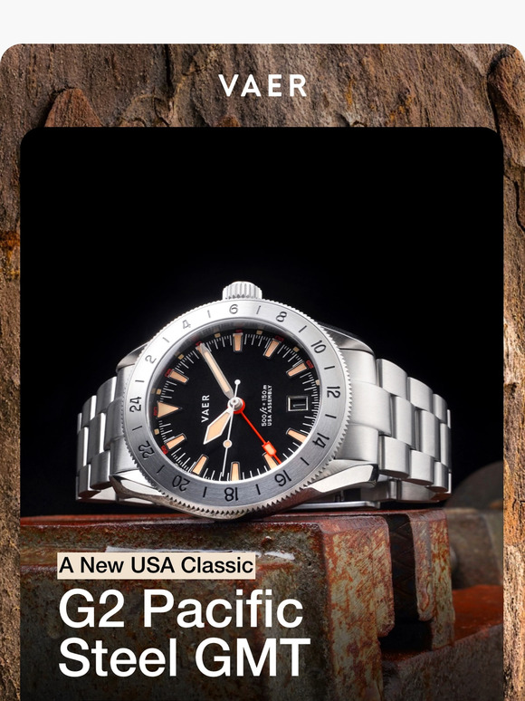 Vaer Watches: Just Dropped: Our G2 Steel GMT is Here 🇺🇸 | Milled