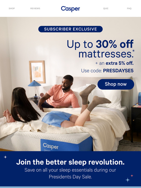 Casper Email Newsletters: Shop Sales, Discounts, and Coupon Codes