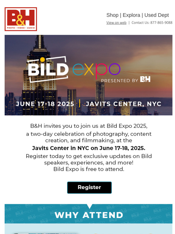 B&H Photo: B&H Announces Bild Expo 2025 | Milled