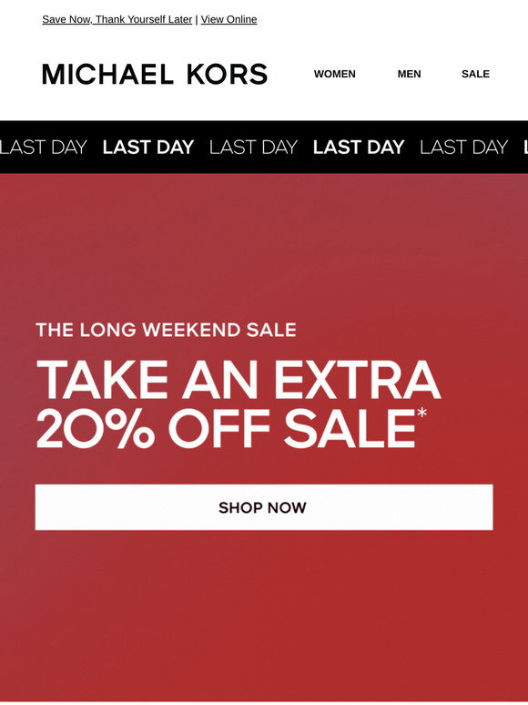 Michael Kors: Extra 20% Off Ends Tonight | Milled