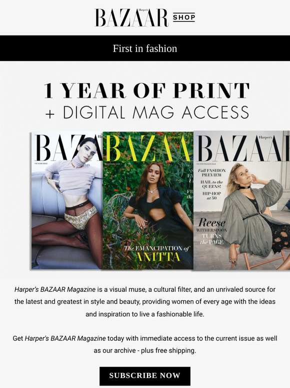 Harper's Bazaar: The Culture of Fashion, Delivered to Your Mailbox | Milled