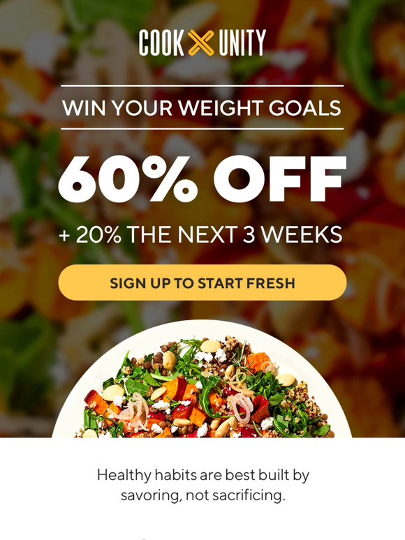 Cook Unity: Hey, we just dropped prices. 👀 | Milled