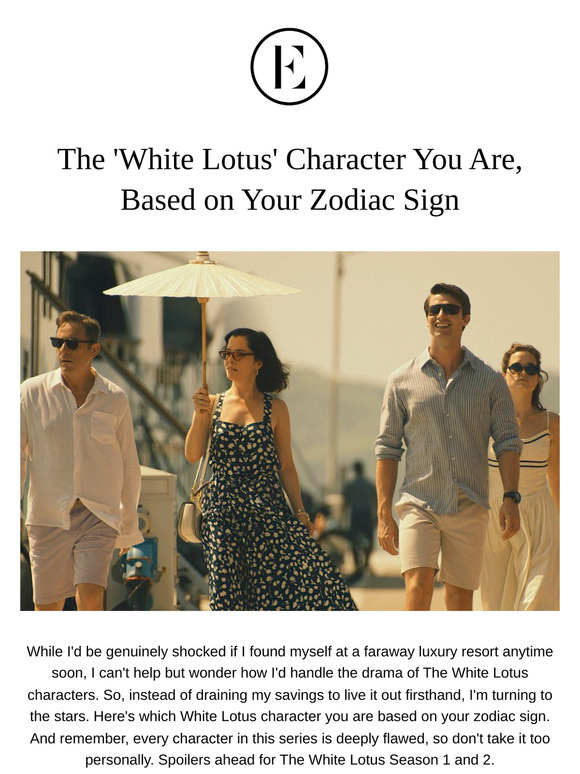 The Everygirl: the white lotus character you are, based on your zodiac ...
