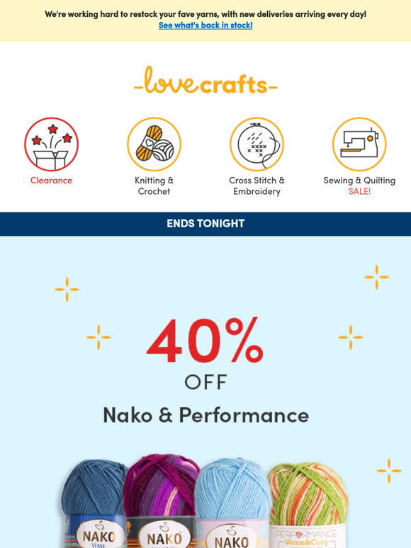 LoveCrafts: 40% off yarns - just what your stash needs! | Milled