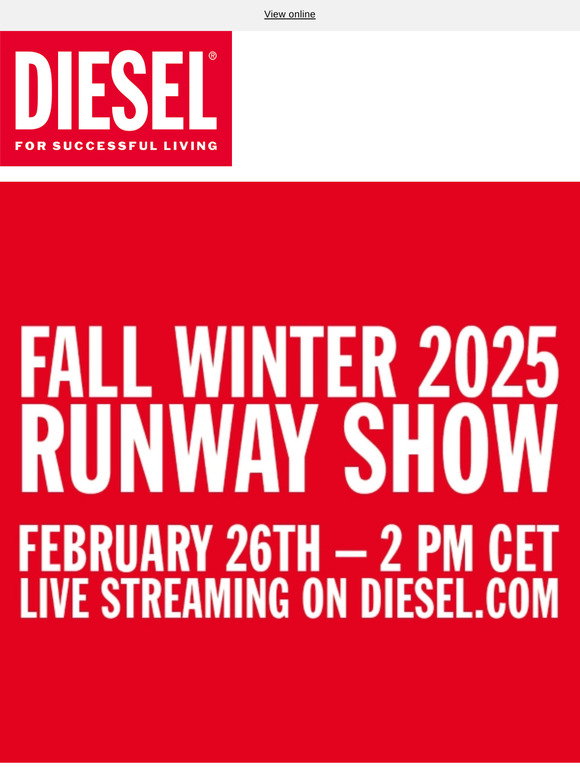 Diesel: Save the Date | Diesel Fall Winter 2025 Runway Show | Milled